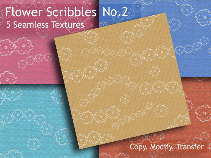 Second Life Marketplace Flower Scribbles No 2